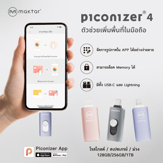 Maktar เปิดตัว Piconizer 4 อุปกรณ์เก็บข้อมูลบนมือถือ